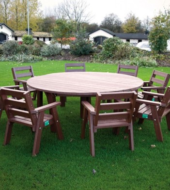 Large Circular Table - 8 Seater Outdoor Furniture - Marmax Products