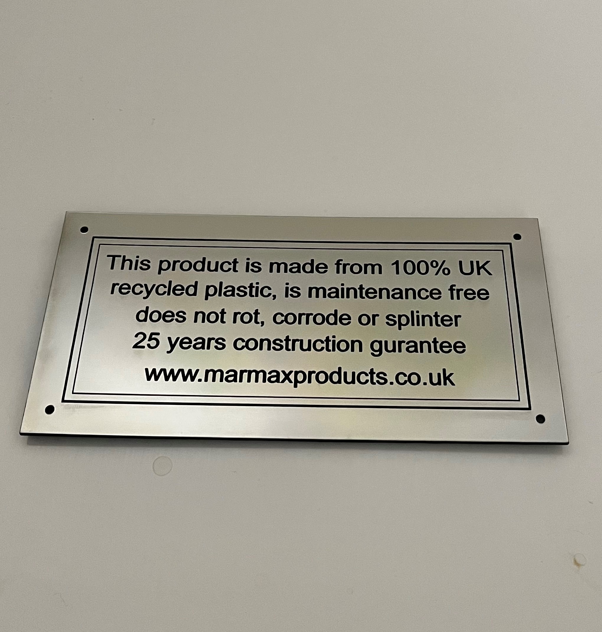 Clearance - Marmax Recycled Plastic Products - Manufactured in the UK